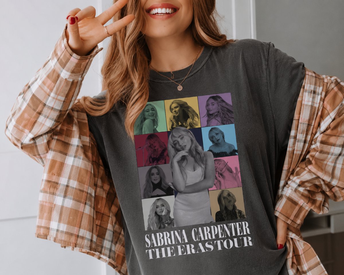 Sabrina Carpenter Comfort Colors® T-Shirt, Vintage Pop Art Graphic Tee ...